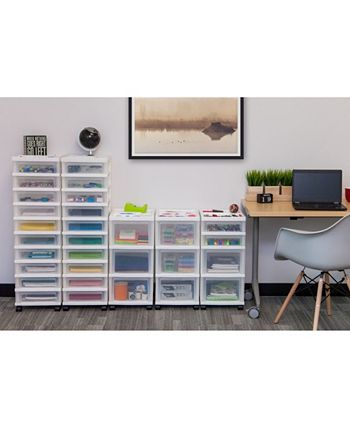 IRIS USA Iris Medium 3-Drawer Storage Cart with Organizer Top - Macy's