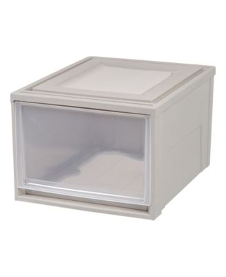 IRIS 44qt Stackable Deep Box Chest Drawer Storage, White - Macy's