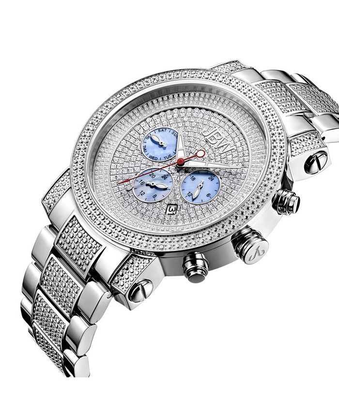 Jbw Men's Victor Diamond (1/6 ct.t.w.) Stainless Steel Watch - Macy's