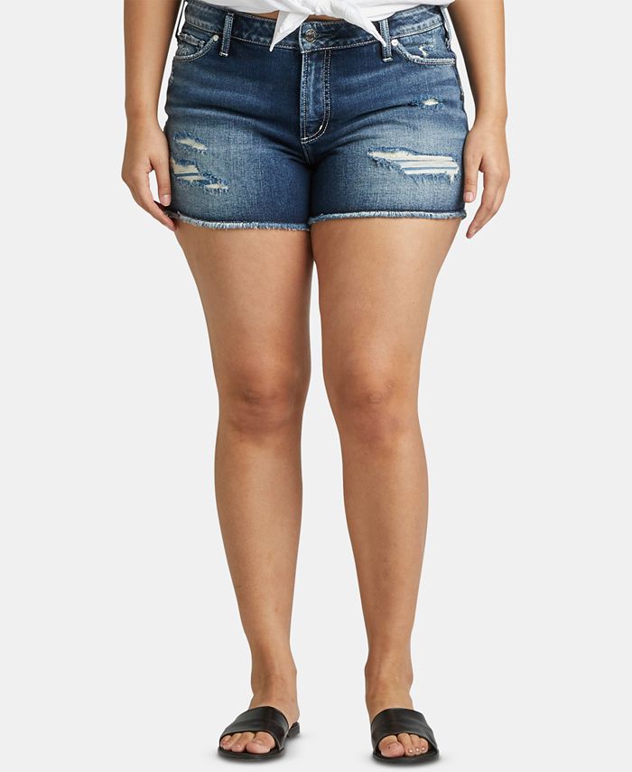 Silver Jeans Co. Plus Size Suki Jean Shorts - Macy's