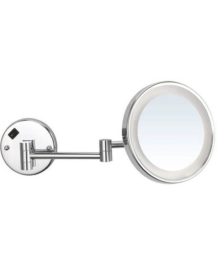 Nameeks Glimmer Round Wall-Mounted 5x LED Makeup Mirror - Macy's