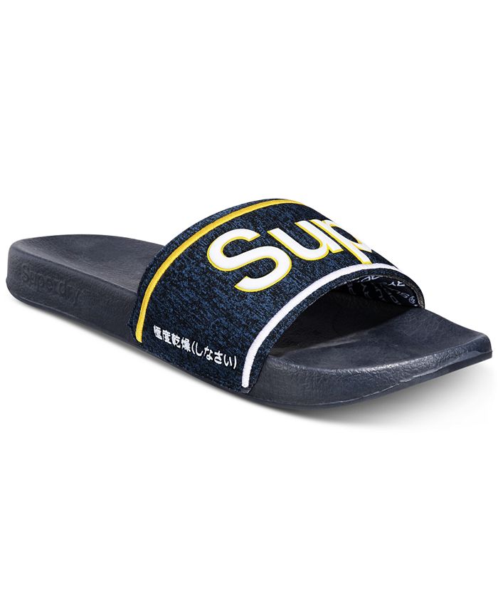Superdry Men's College Slide Sandals - Macy's