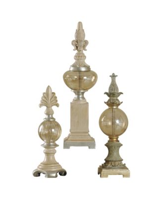 Stylecraft Decorative Finials - Set of 3 - Macy's