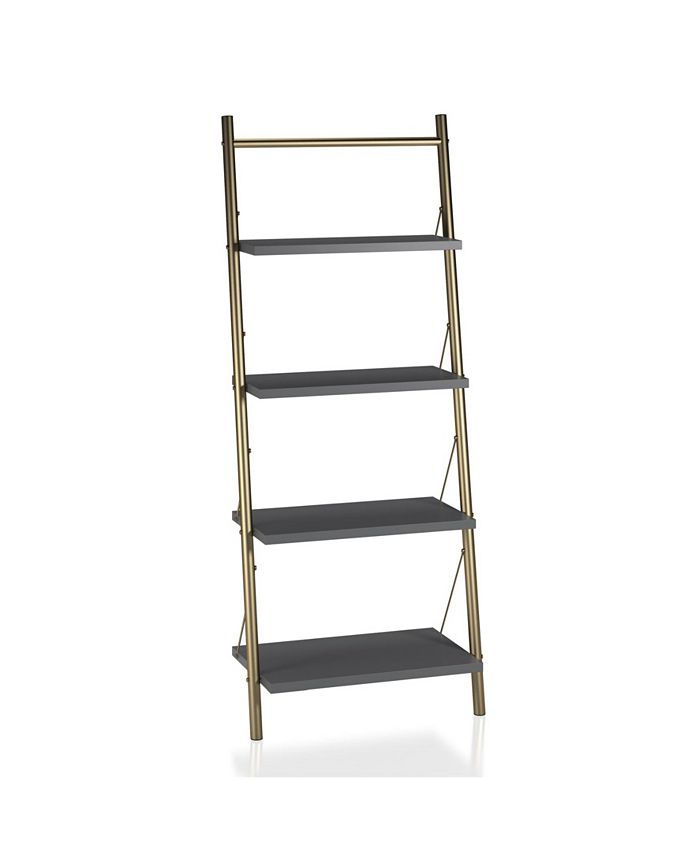 CosmoLiving by Cosmopolitan Nova 4 Shelf Ladder Bookcase - Macy's