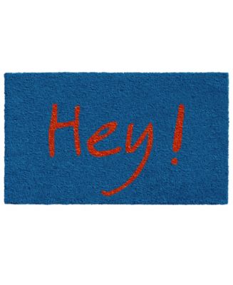 Hey 17" x 29" Coir/Vinyl Doormat - Macy's