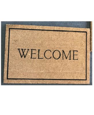 Home & More Welcome Border 3' x 6' Coir/Vinyl Doormat - Macy's
