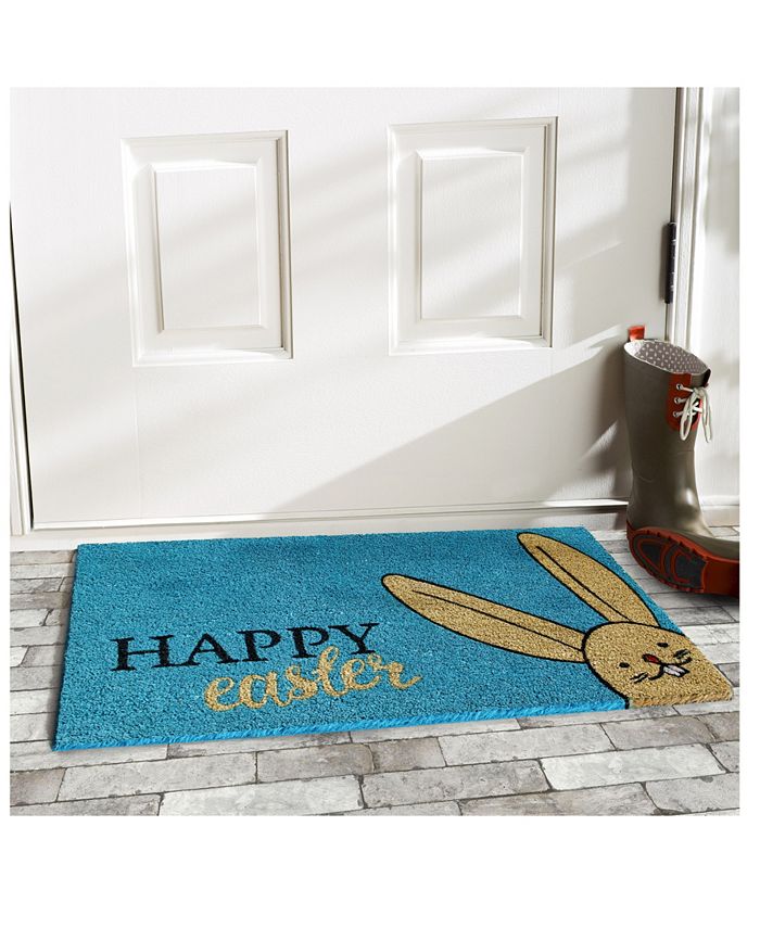 Home & More Happy Easter Coir/Vinyl Doormat, 17" x 29" - Macy's