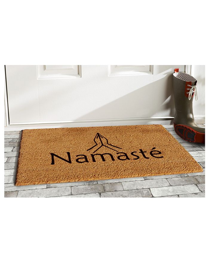 Home & More Namaste 24" x 36" Coir/Vinyl Doormat - Macy's