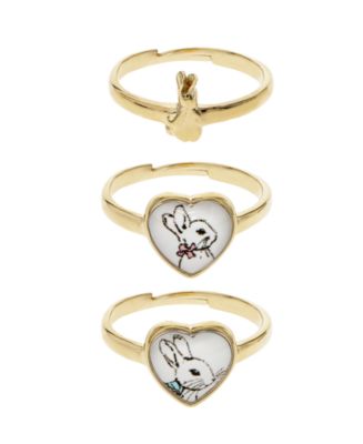 Beatrix Potter Gold Peter Rabbit Set of 3 Rings - Macy's