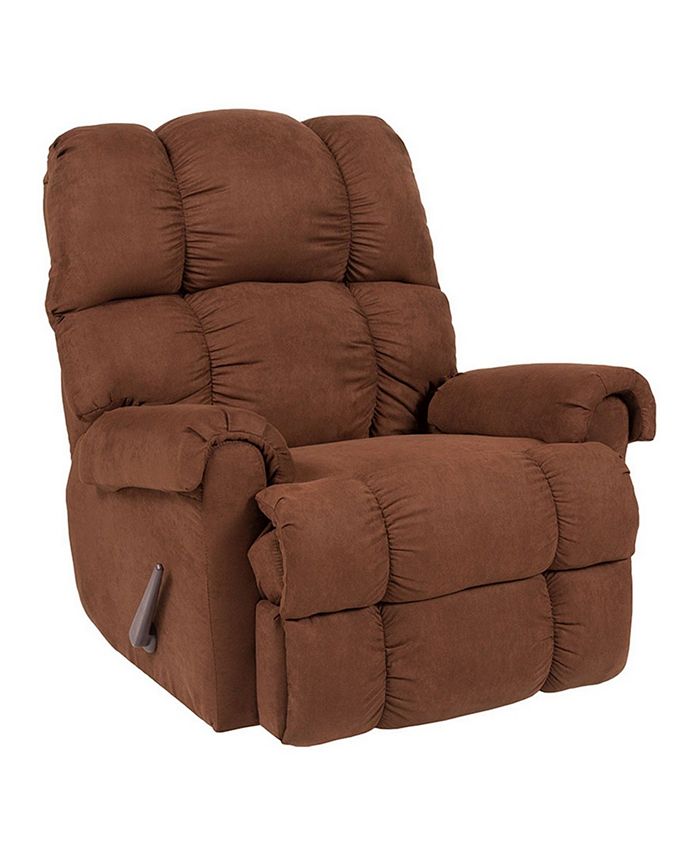 Offex River stone Sierra Microfiber Rocker Recliner - Macy's