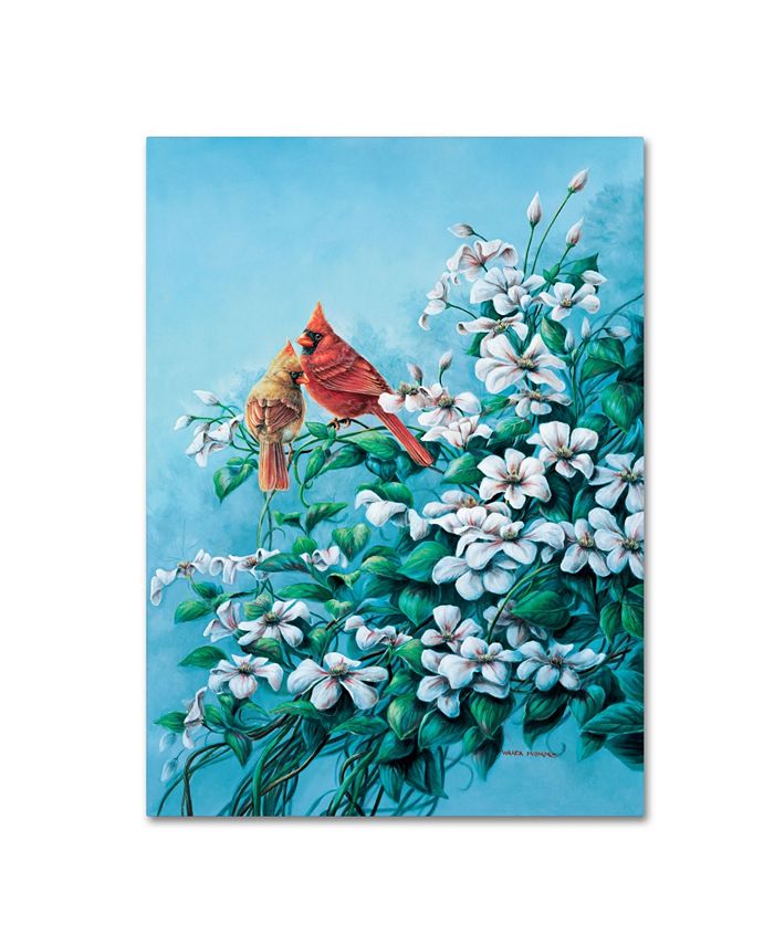 Trademark Global Wanda Mumm 'Cardinals' Canvas Art - 19" x 14" x 2 ...