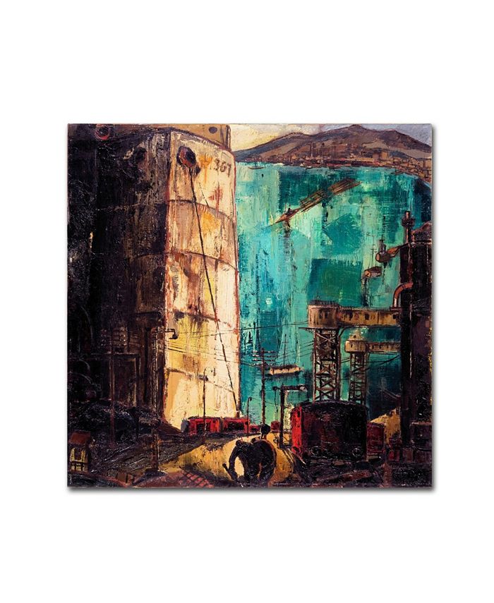 Trademark Global Karlis Padegs 'The Port' Canvas Art - 14" x 14" x 2 ...