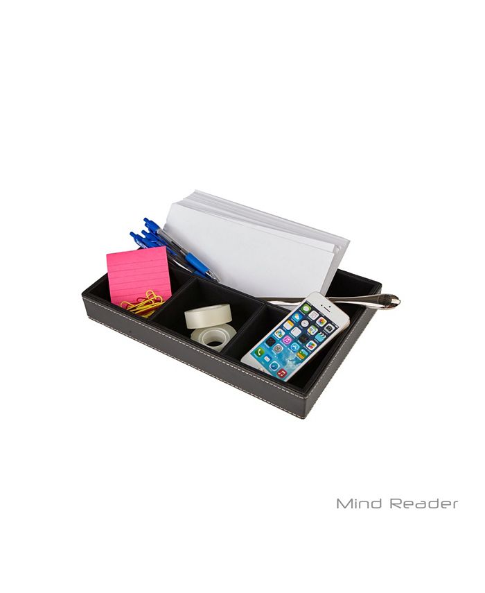 Mind Reader Desk Supplies Organizer for Letters, Pens, Pencils, Phone ...