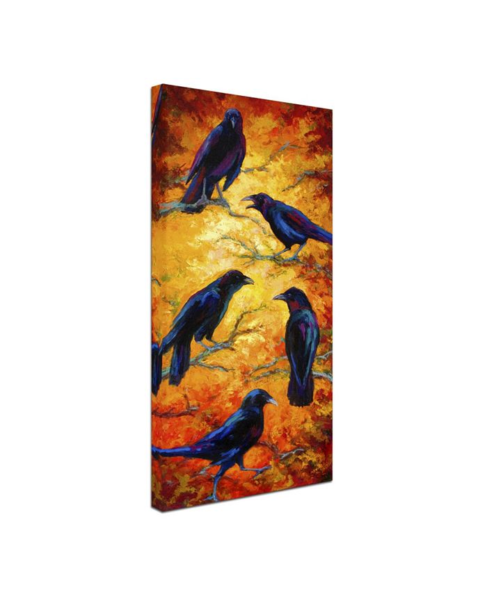 Trademark Global Marion Rose 'Crows 9' Canvas Art - 47" x 24" x 2" - Macy's