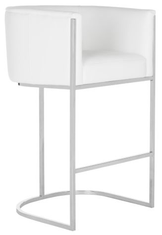 Shiloh Leather Bar Stool - Macy's
