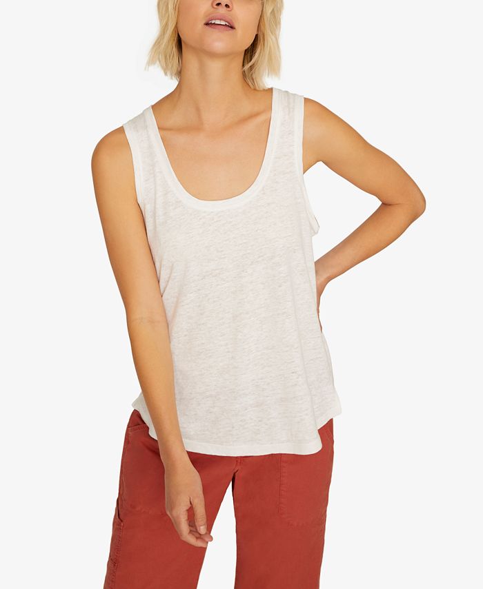 Sanctuary Ruby Solid Scoop-Neck Linen Tank Top - Macy's
