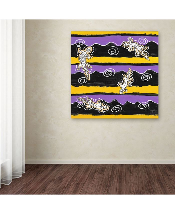 Trademark Global Miguel Balbas 'Pattern Lizards 1' Canvas Art - 24" x ...