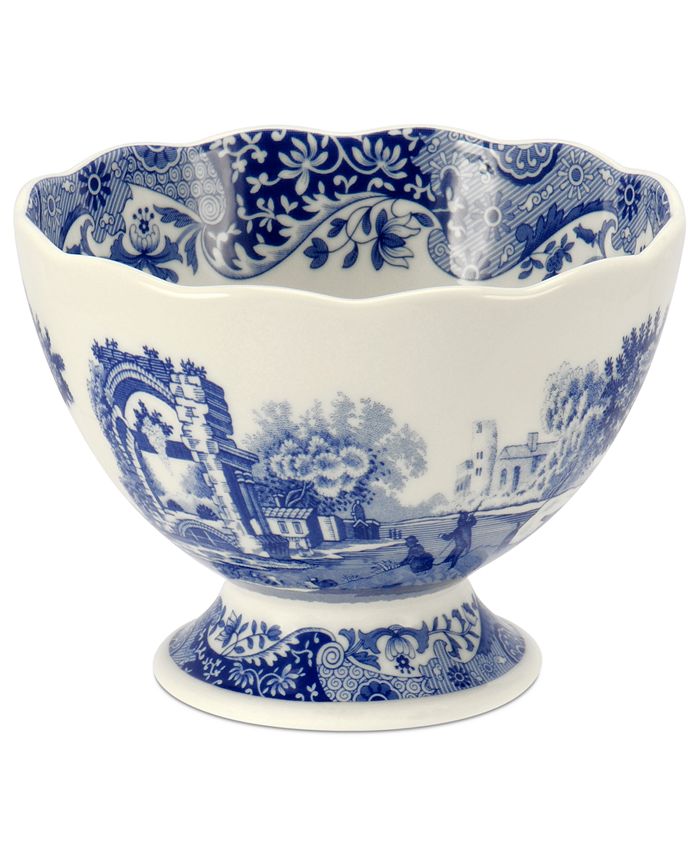 Spode Dinnerware, Blue Italian Footed Bowl - Macy's