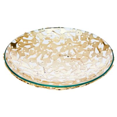 Godinger Key Design Bowl Gold - Large - Macy's