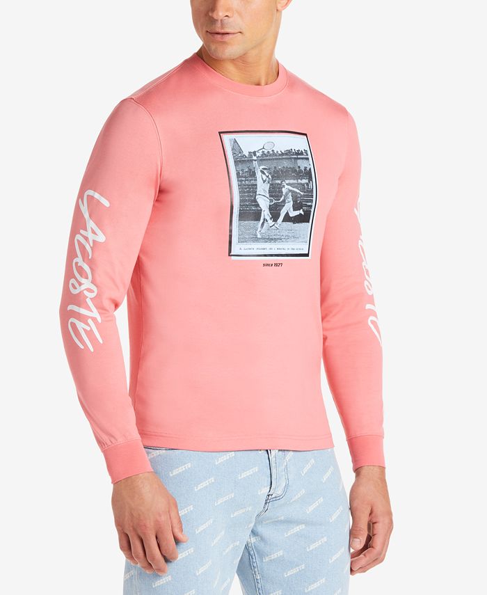 Lacoste Men's L!VE Double Tennis Players Graphic Long Sleeve Shirt - Macy's