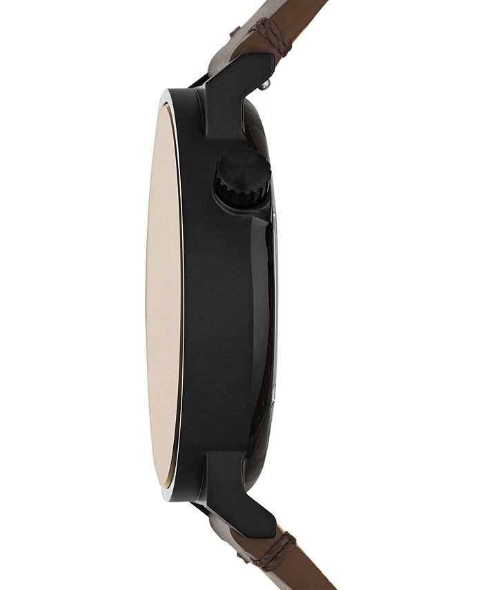 Fossil Men's Barstow Brown Leather Strap Watch 42mm - Macy's