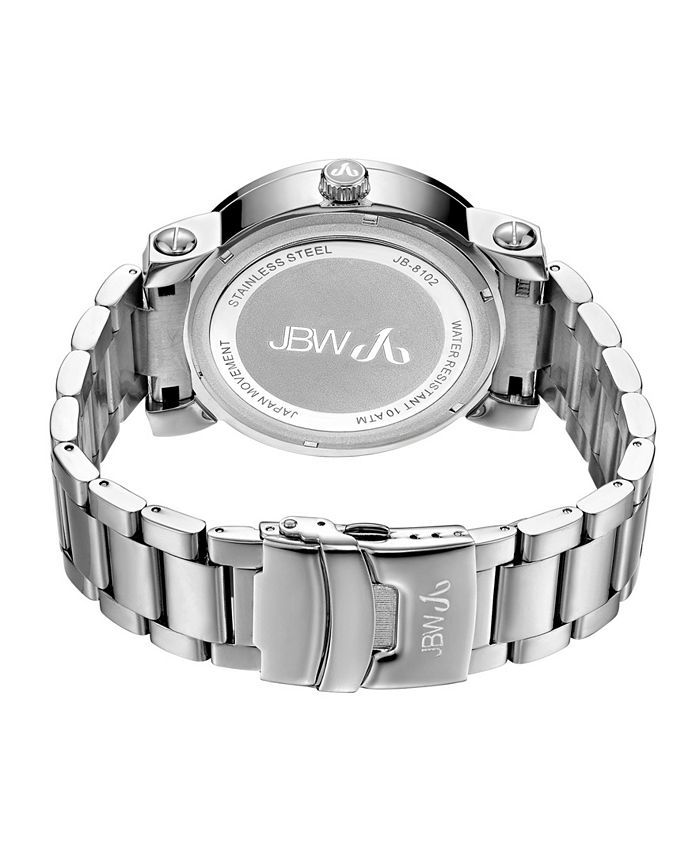 Jbw Men's Victor Diamond (1/6 ct.t.w.) Stainless Steel Watch - Macy's