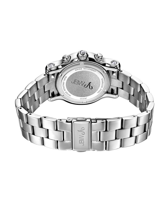 Jbw Women's Laurel Diamond (1/10 ct.t.w.) Stainless Steel Watch - Macy's