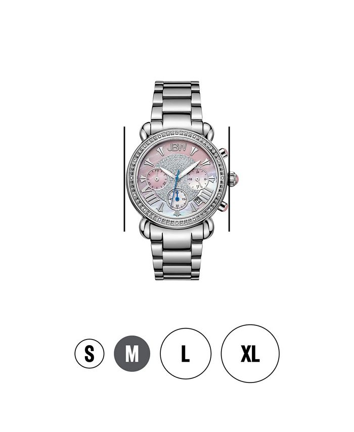 Jbw Women's Victory Diamond (1/6 ct.t.w.) Stainless Steel Watch - Macy's