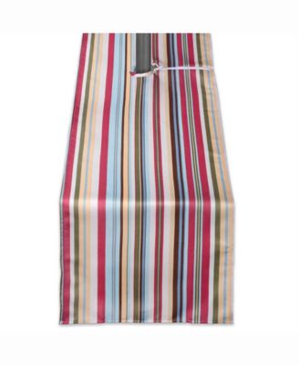 Summer Stripe Outdoor Table Runner with Zipper 14" X 72" - Macy's