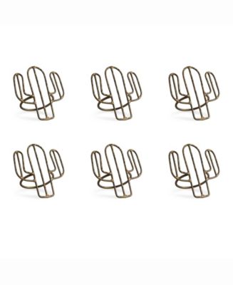 Cactus Napkin Ring Set of 6 - Macy's