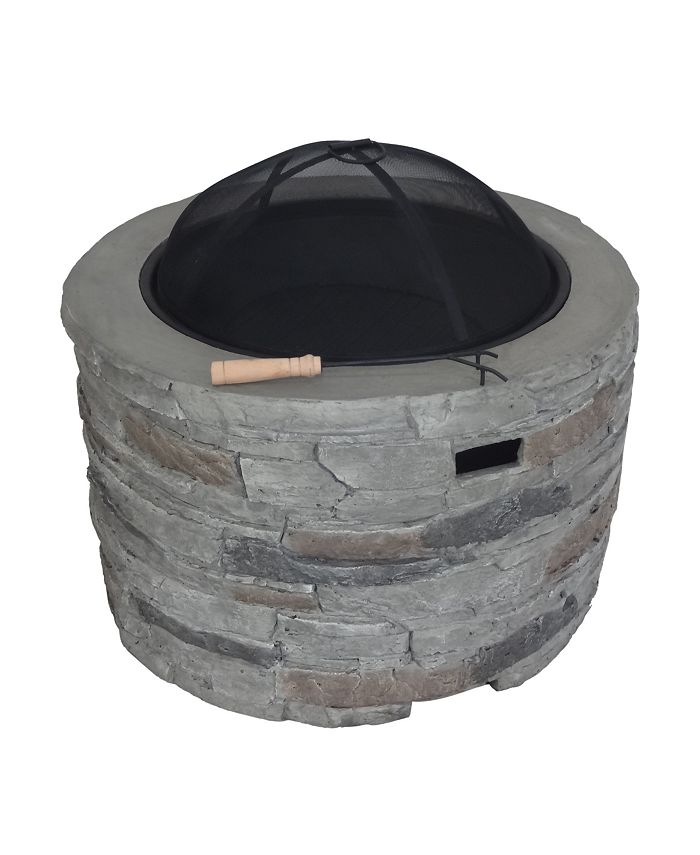 Noble House Camila Outdoor Fire Pit - Macy's