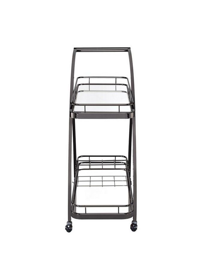 Coaster Home Furnishings Brogan 2-Tier Serving Cart with Bottle Wine ...