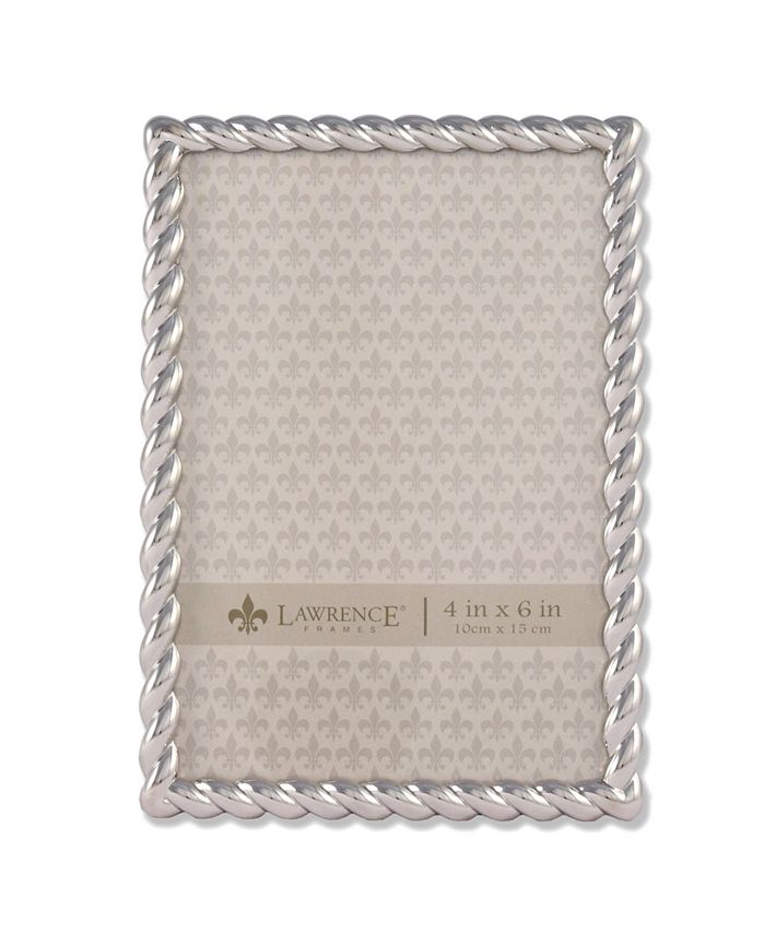 Lawrence Frames 710046 Silver Metal Rope Picture Frame - 4" x 6" - Macy's