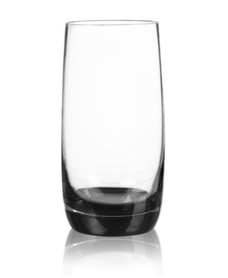 Qualia Glass Ebony Highball Glasses, Set Of 4 - Macy's