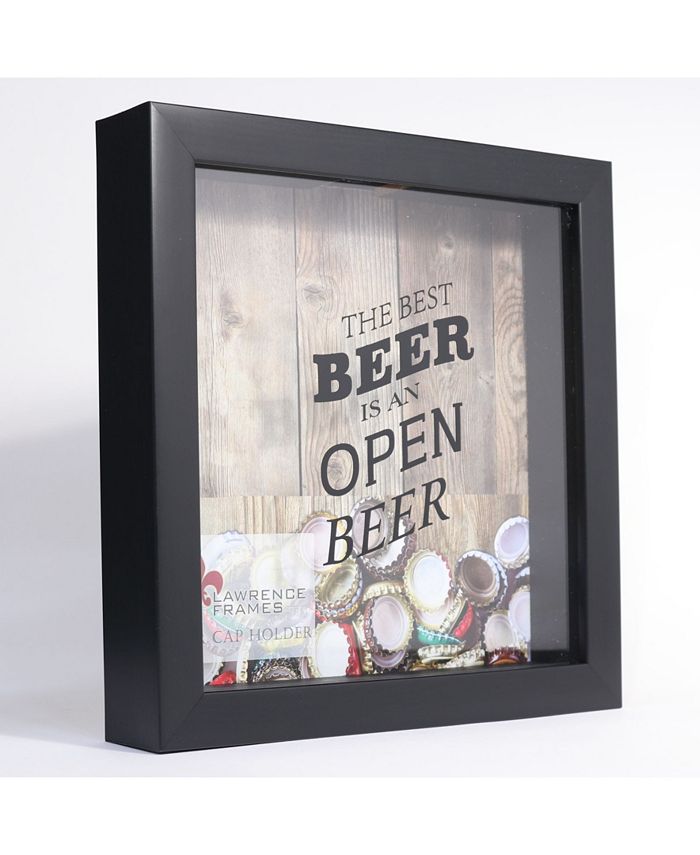 Lawrence Frames Black Shadow Box Beer Cap Holder - 10" x 10" - Macy's