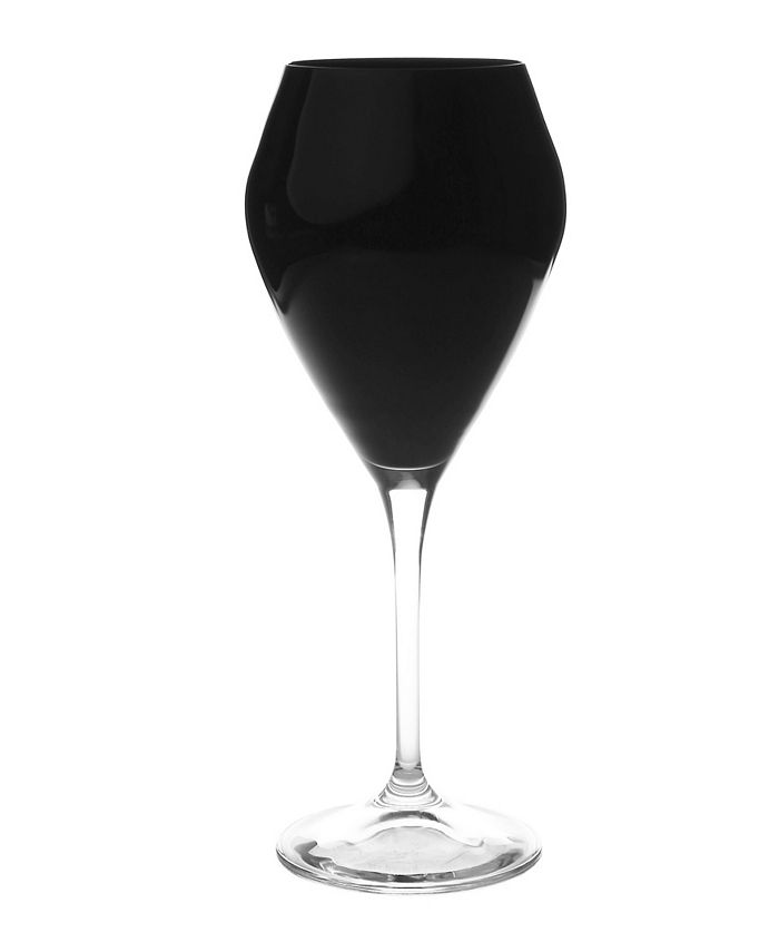 Classic Touch Set of 6 Wine Glasses with Clear Stem - Macy's