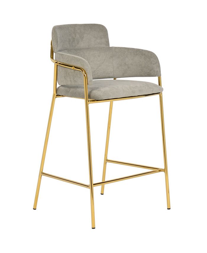 TOV Furniture TOV Karl Linen Counter Stool - Set of 2 - Macy's