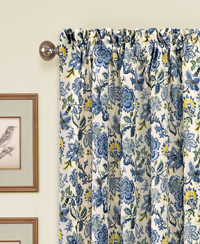 Traditions by Waverly Navarra Farmhouse Floral Single Curtain Panel, 52 ...