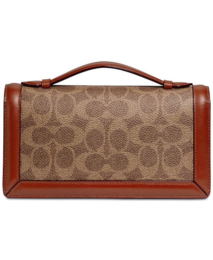 COACH Riley Signature Chain Crossbody Clutch - Macy's