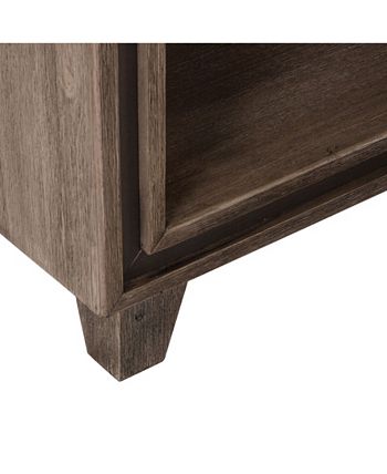 World Interiors Beachwood Acacia Wood Night Chest in Weathered Graywash ...