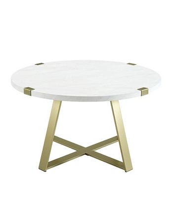 Walker Edison Round Coffee Table - Macy's