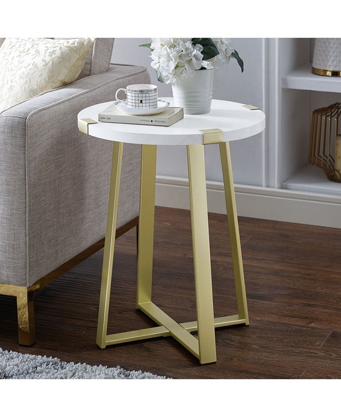 Walker Edison Rustic Side Table - Macy's