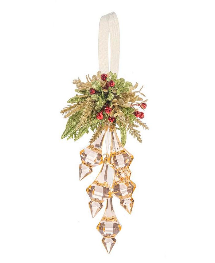 Ganz Kissing Krystals Mistletoe Champagne Finial Cluster, Exclusive to ...