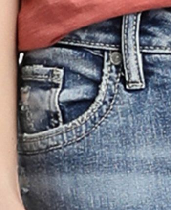 Silver Jeans Co. Ripped Boyfriend Jeans - Macy's