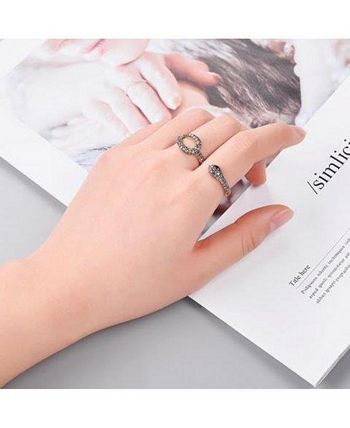 nOir Cubic Zirconia Double Finger Snake Ring - Macy's