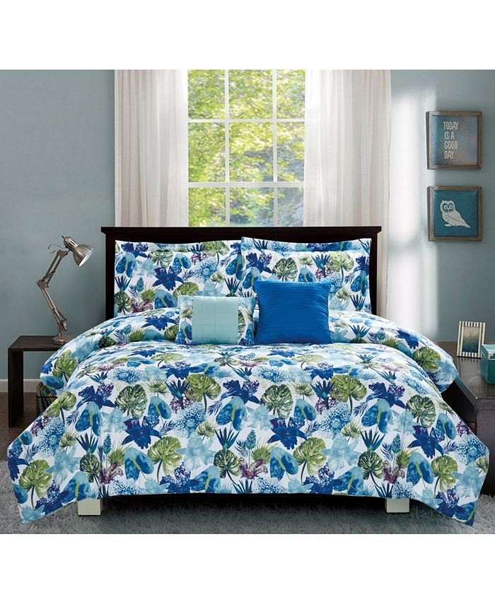 Bloom by Sara Berrenson CLOSEOUT! Calypso 5-Piece Comforter Set, King ...