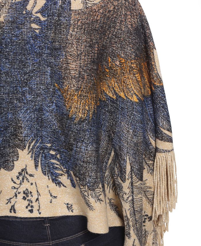 White Mark Women's Eagle Wings Poncho - Macy's