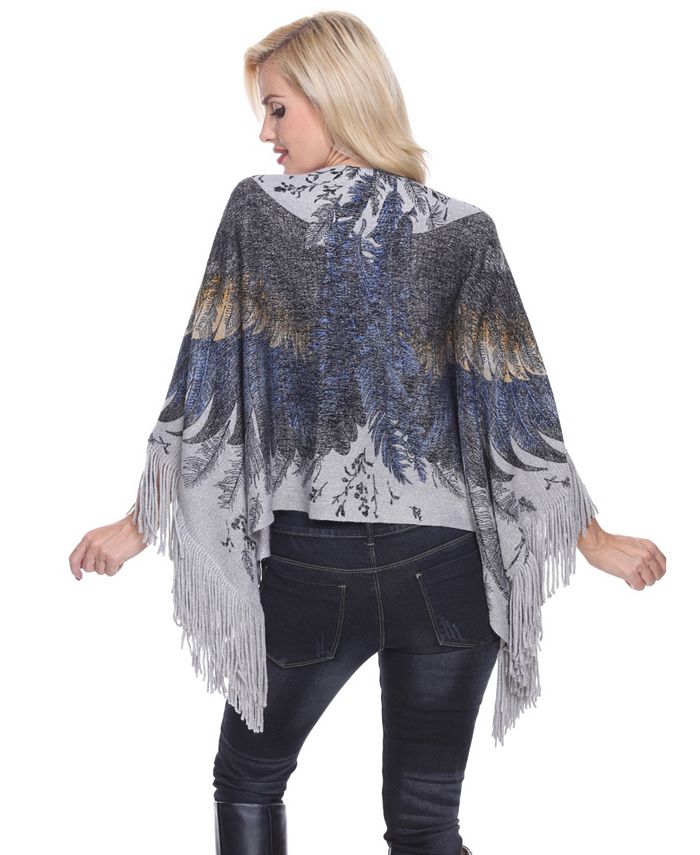 White Mark Women's Eagle Wings Poncho - Macy's