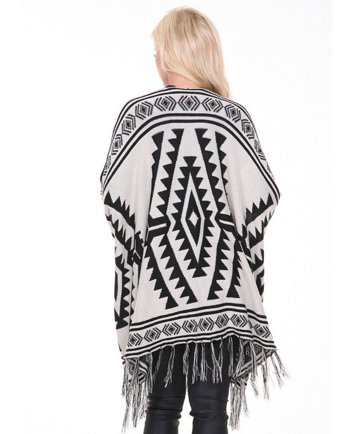 White Mark Women's Cherokee Patterned Cardigan - Macy's