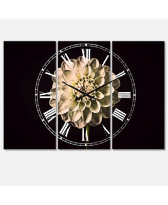 Design Art Designart Traditional 3 Panels Metal Wall Clock - Macy's